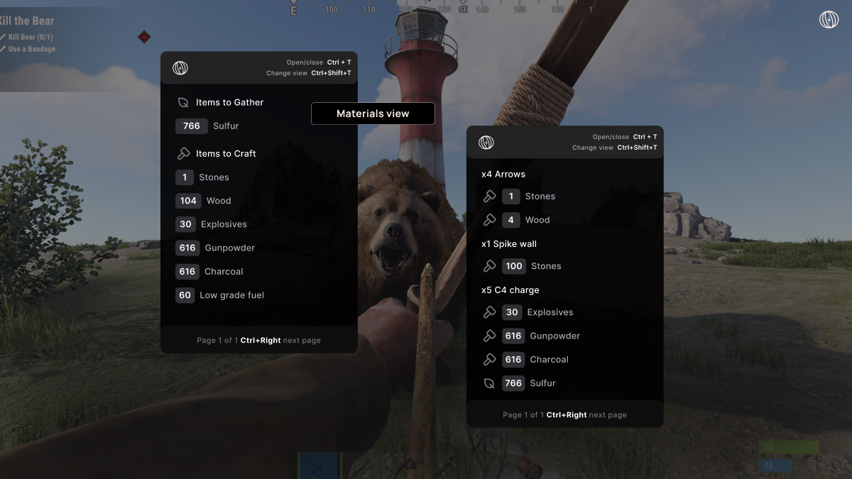Materia — Crafting Calculator for Rust & Survival Games